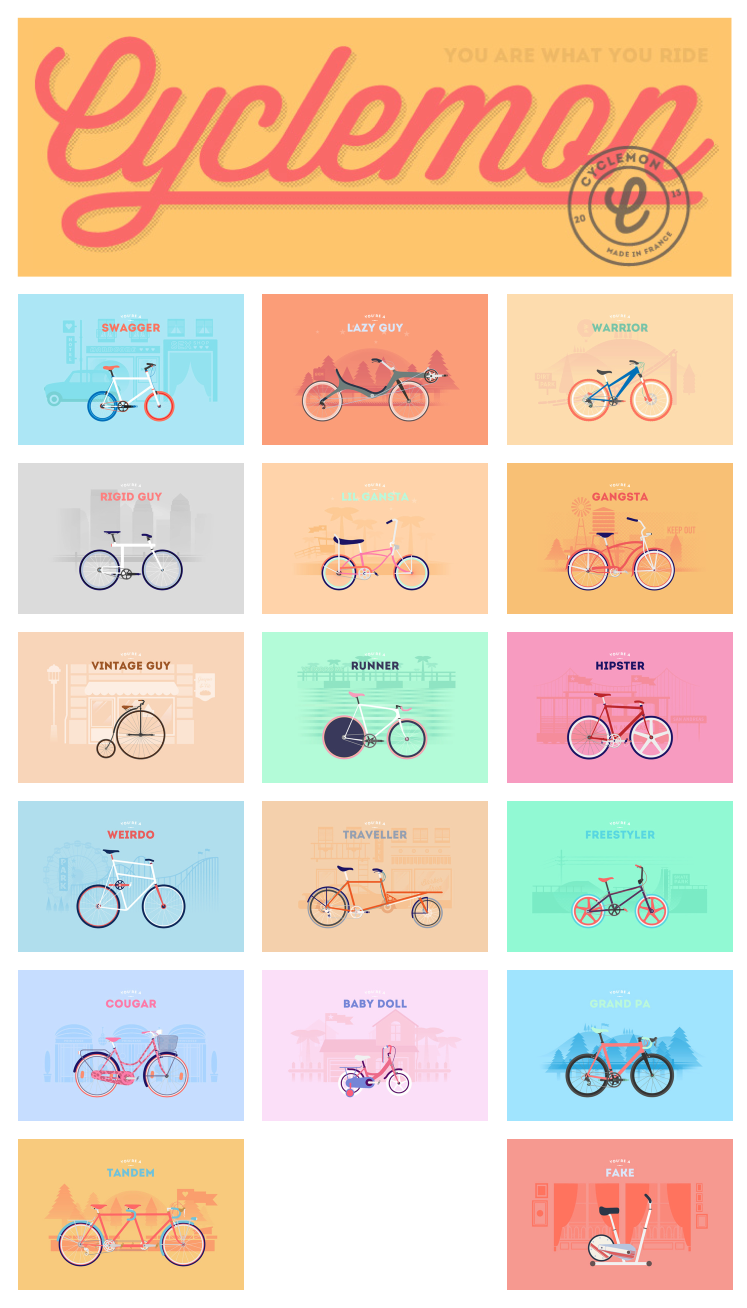 Cyclomon - you are what you ride!